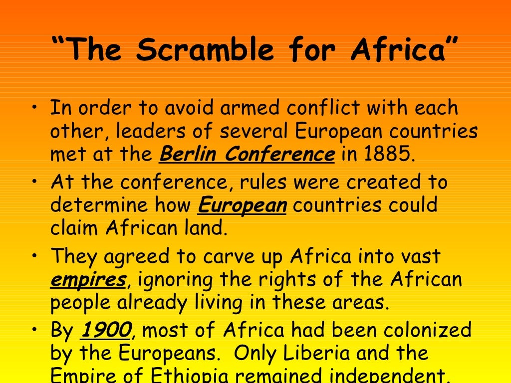 Scramble for africa th