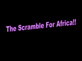 Scramble for Africa | PPT