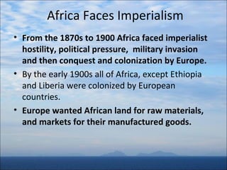 Scramble for Africa | PPT | Africa Travel | Travel Locations