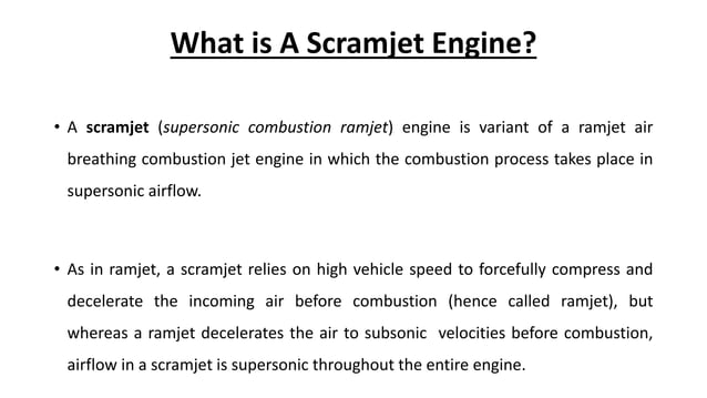 A Brief Intro to Scramjet Engines | PPTX | Physics | Science