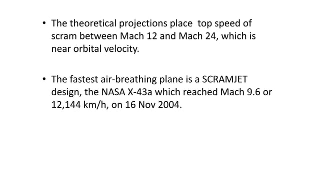 Scramjet engine | PPTX | Performance Cars | Auto Type