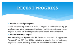 Scramjet engine by ggu student | PPTX