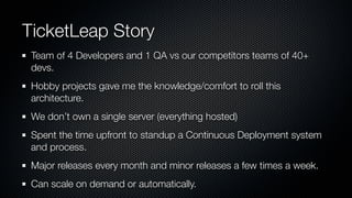 Rapidly Building and Deploying Scalable Web Architectures | PPT