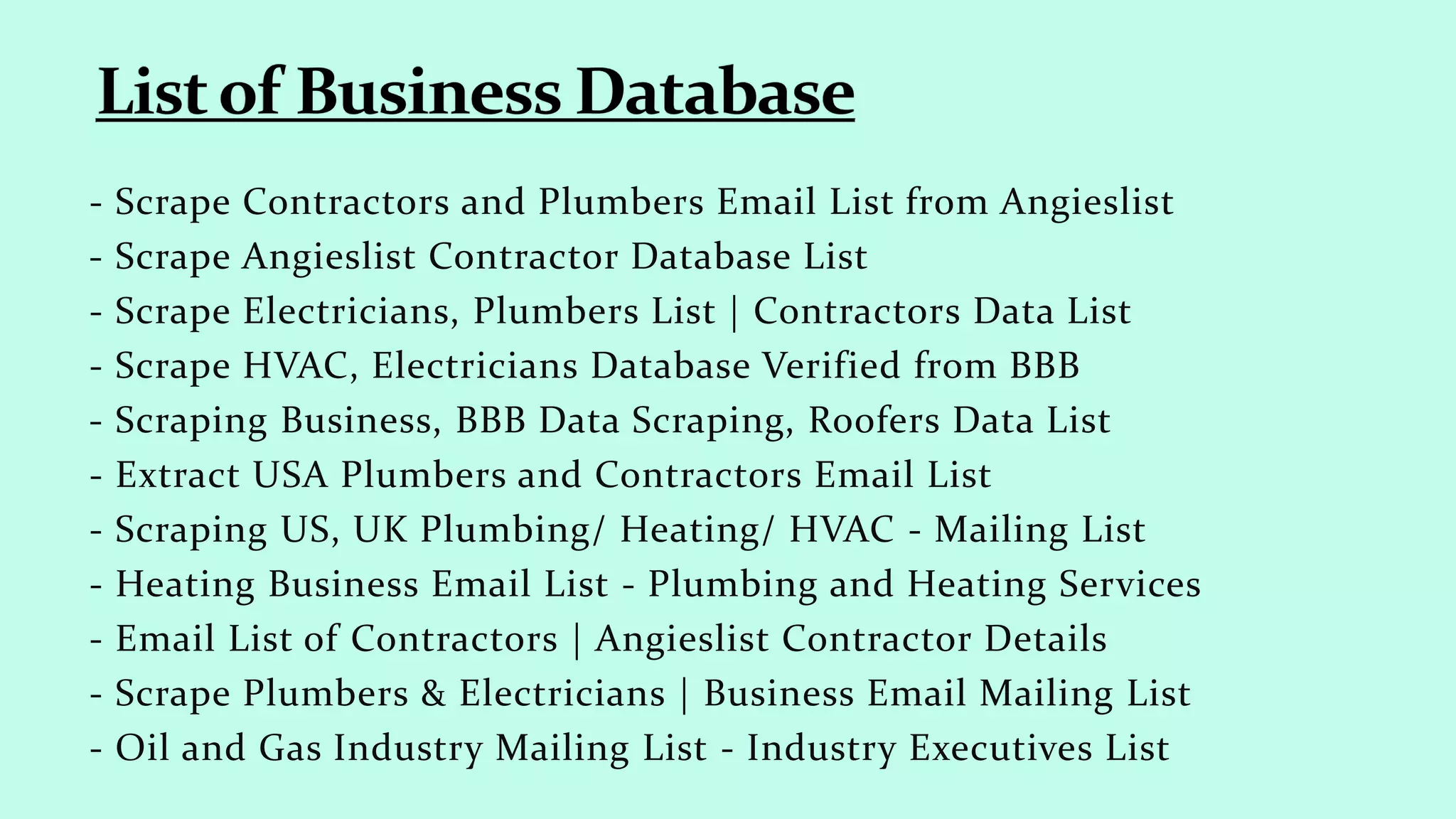Scrape Angieslist Contractor Details | PPT