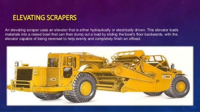 Scraper as heavy equipment