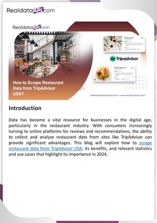 How to Scrape Restaurant Data from TripAdvisor USA? | PDF
