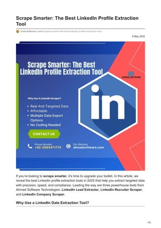 Scrape Smarter The Best LinkedIn Profile Extraction Tool.pdf