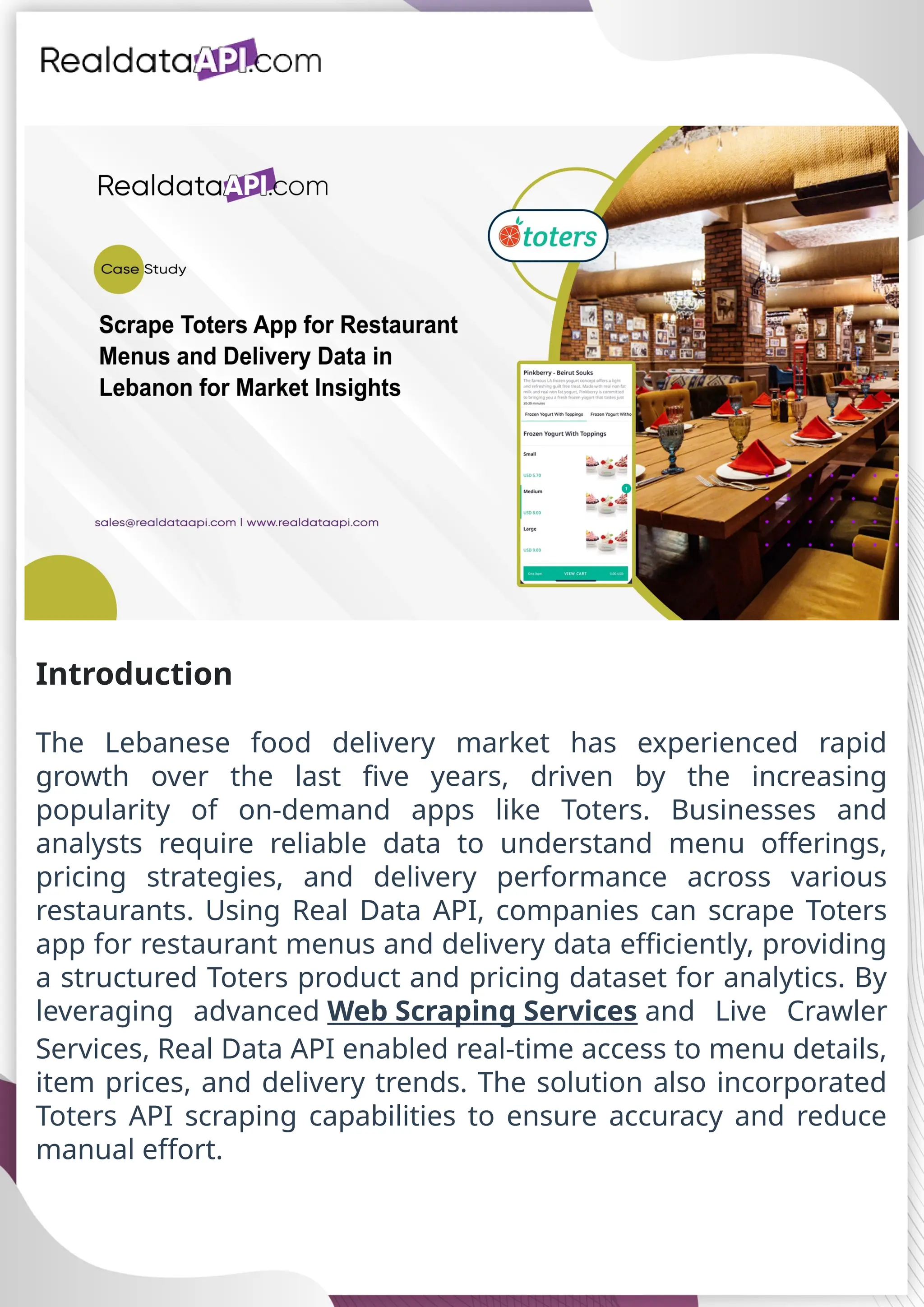 scrape Toters app for restaurant menus and delivery data.pptx