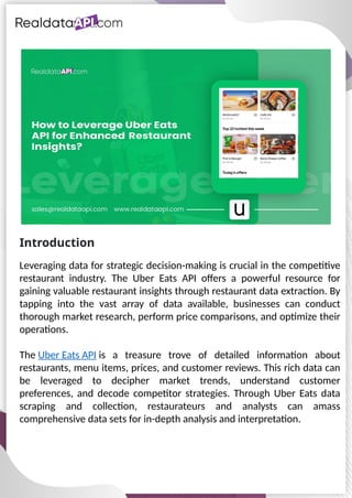 Scrape Uber Eats API for Enhanced Restaurant Insights.pptx