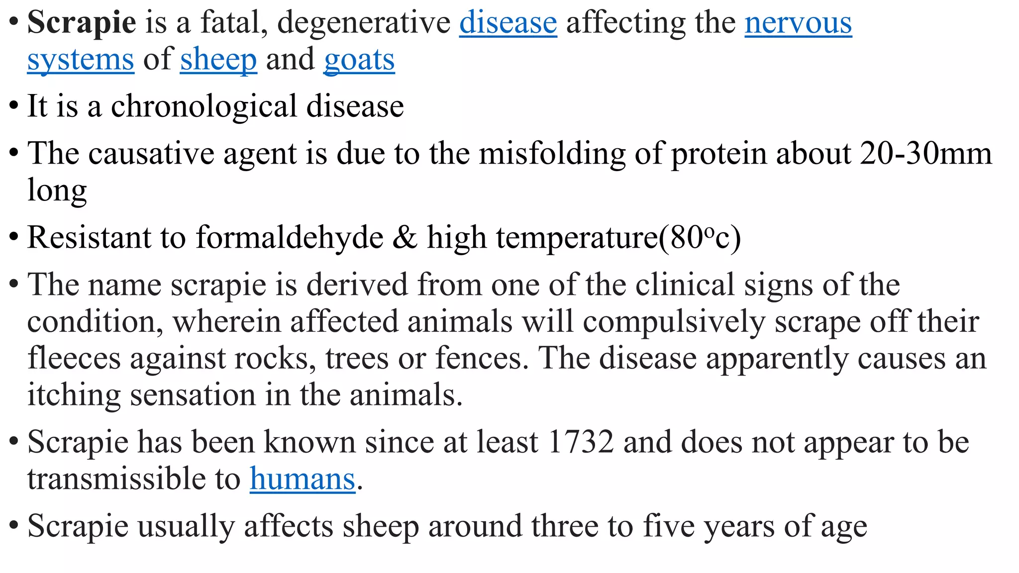 prion diseases(Scrapie and cjd) | PPTX