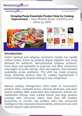 Scraping Pooja Essentials Product Data for Catalog Improvement.pptx