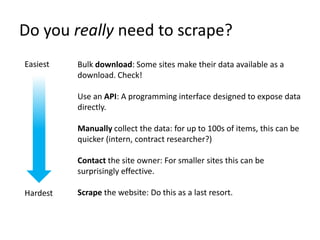 Scraping talk public | PPT