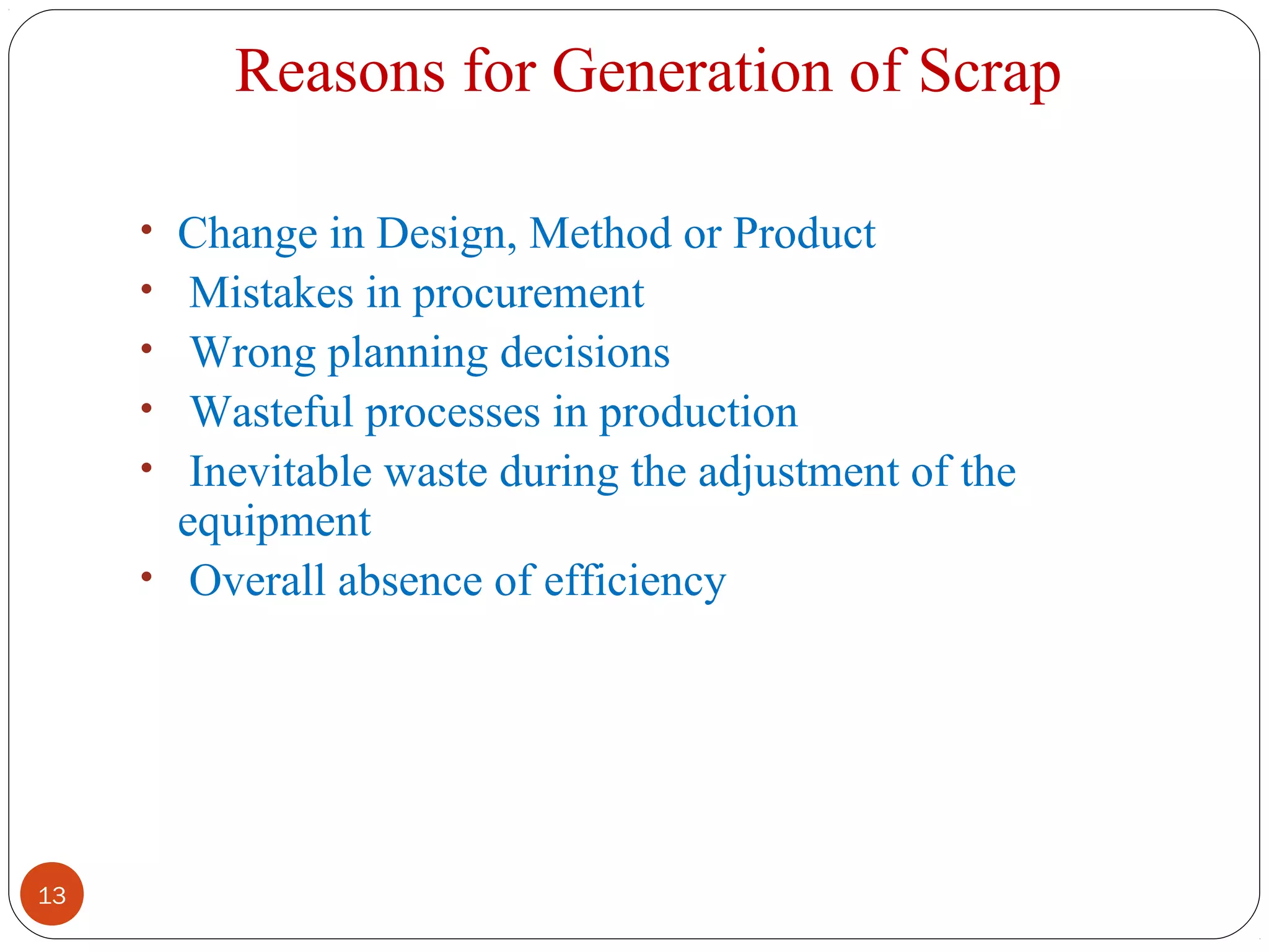 Scrap management | PPT