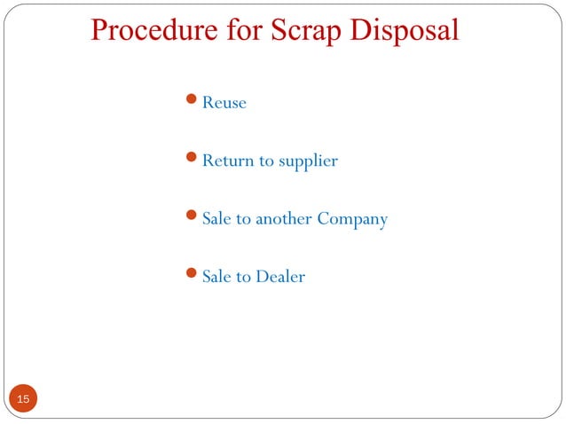 Scrap management | PPT