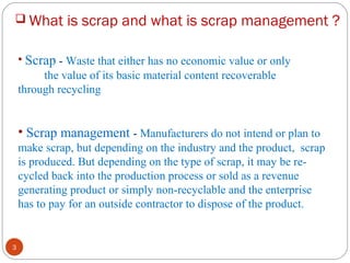 Scrap management | PPT