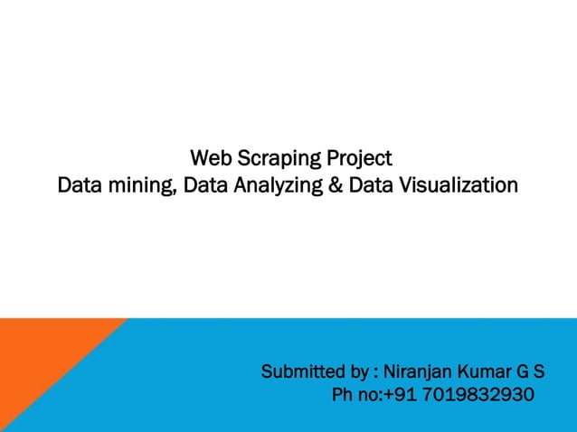 Scrapping project using python | PDF | Web Development | Internet