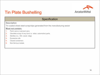 Scrap Specifications 2012 - ArcelorMittal Dofasco | PPTX