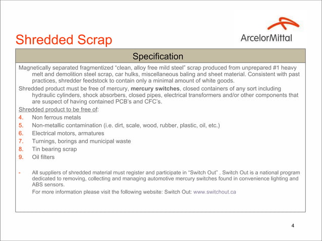 Scrap Specifications | PPT