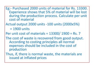 Scrap waste spoilage in costing | PPTX