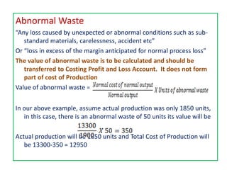 Scrap waste spoilage in costing | PPTX