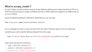 Web Crawling Modeling with Scrapy Models #TDC2014 | PPT | Free Download