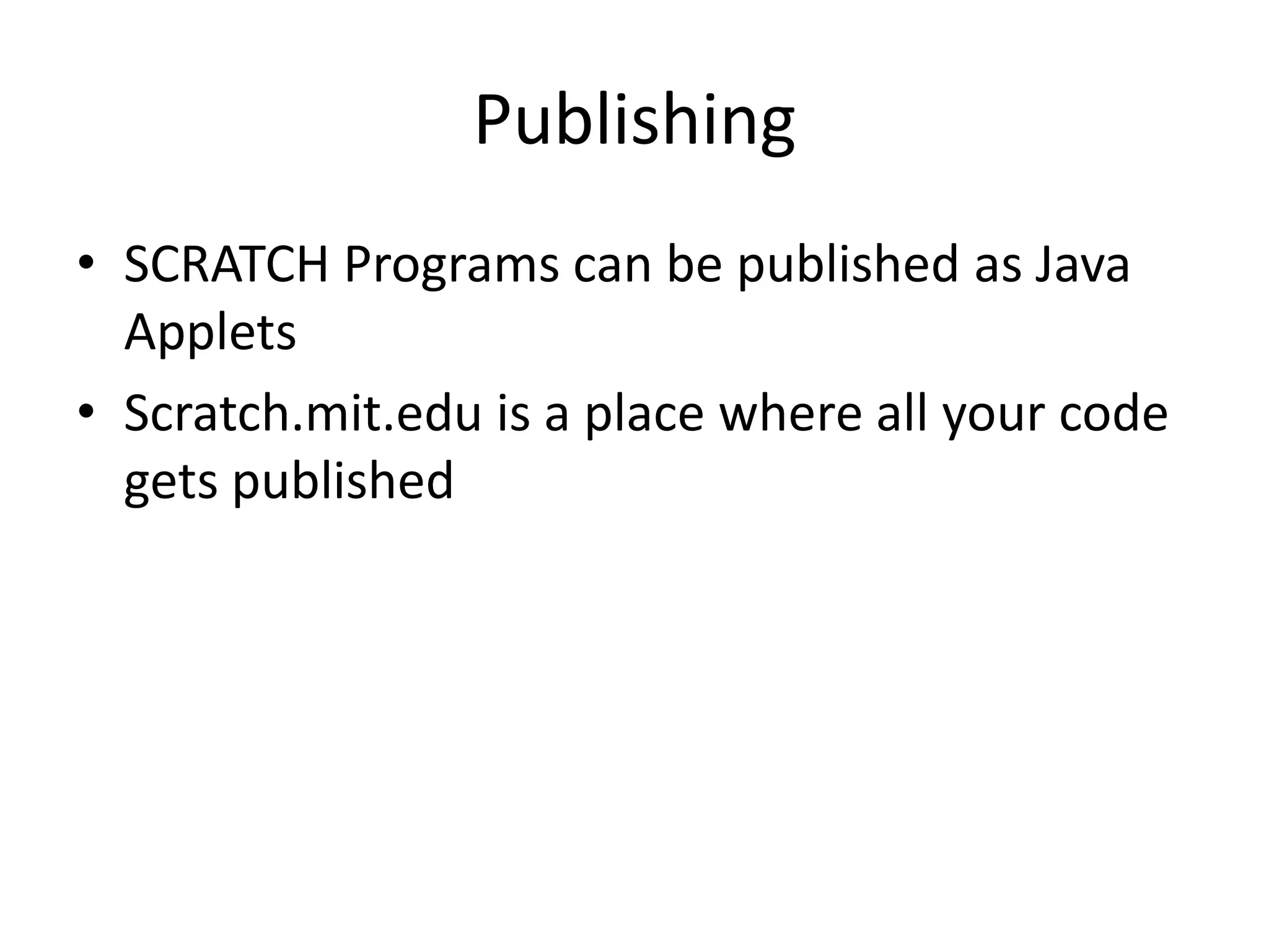 Scratch Programming For Everyone Ppt