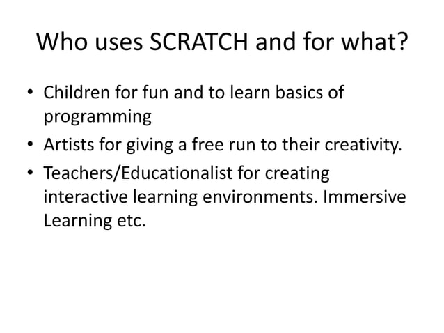 Scratch: Programming for everyone | PPTX