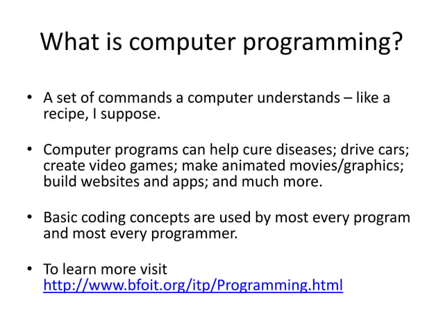 Inspiring Kids to Code Using Scratch and Other Tools | PPT