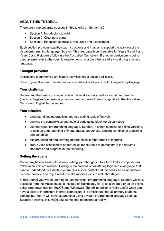 scratch-3-tutorial.pdf | Programming Languages | Computing