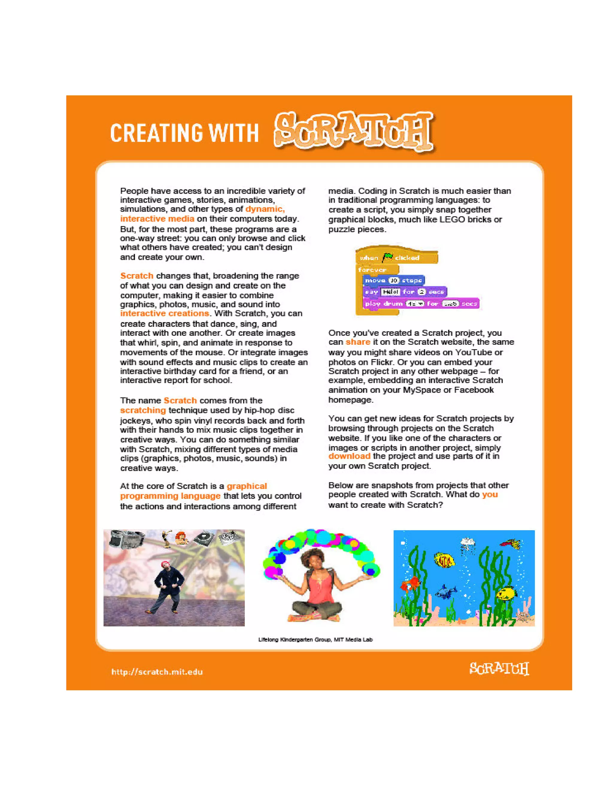 Scratch Handout | PDF
