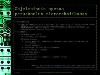 Scratch-ohjelmointia | PPT