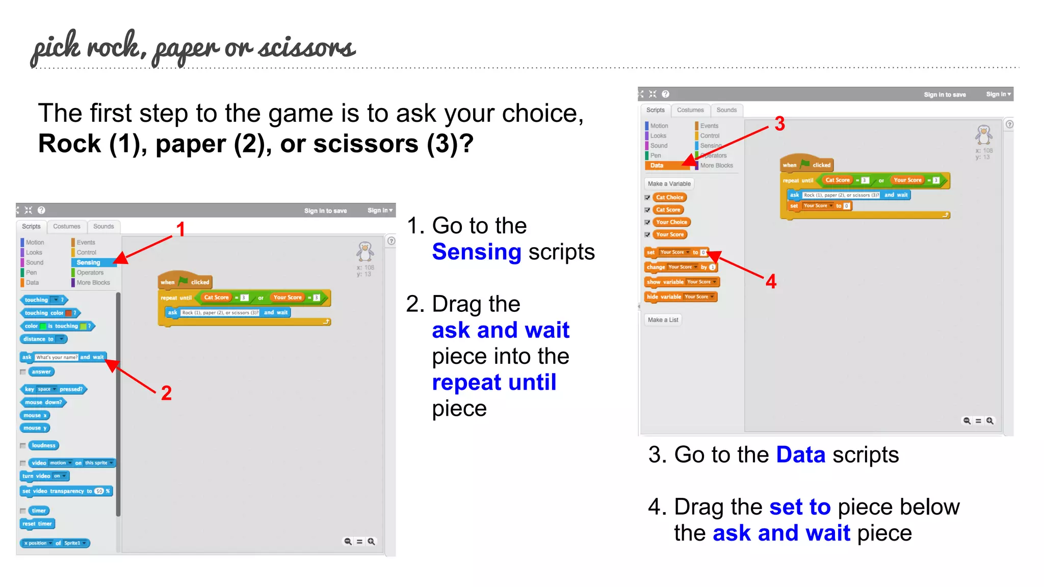 Scratch - Rock, Paper, Scissors | PDF