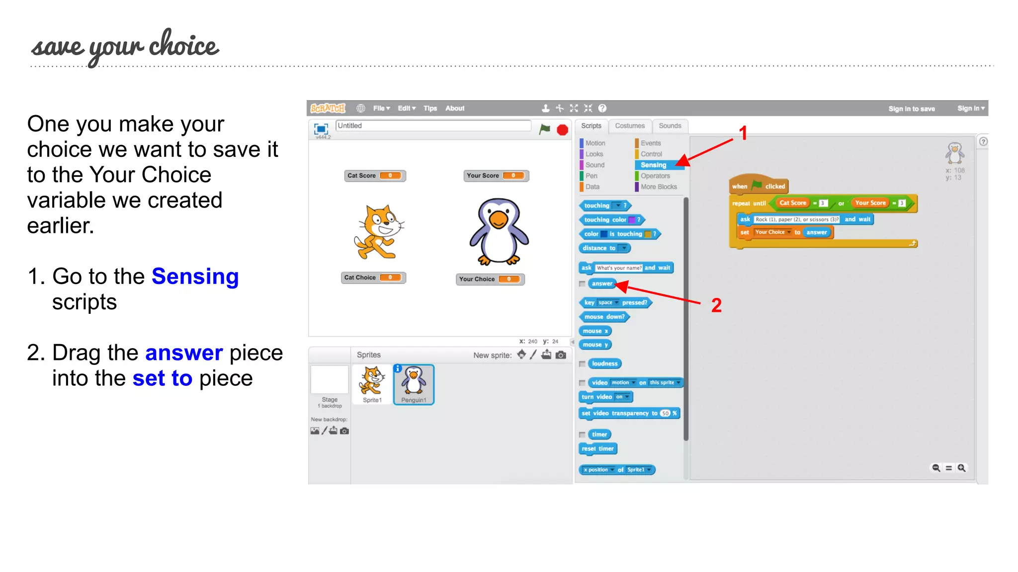 Scratch - Rock, Paper, Scissors | PDF