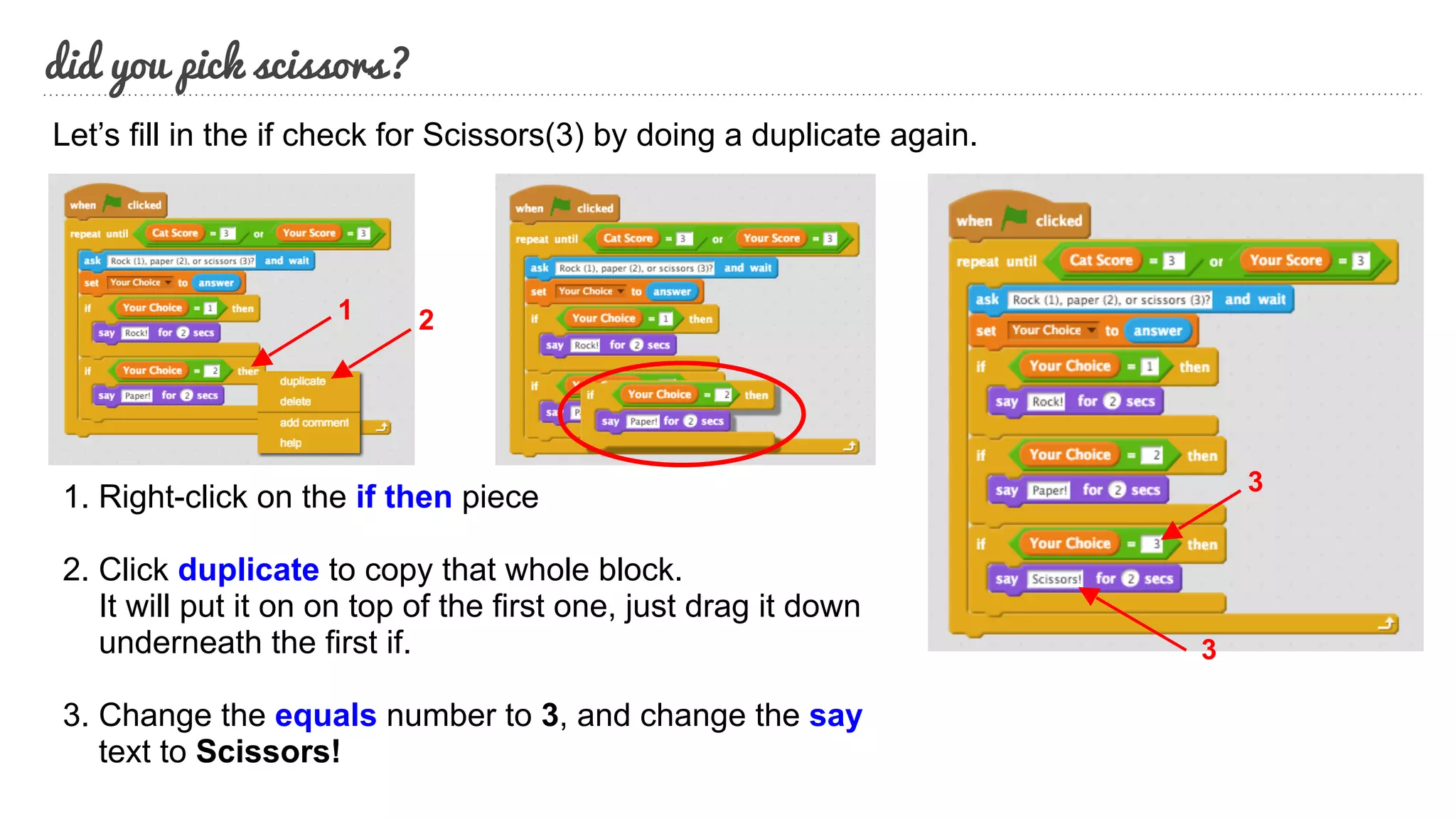 Scratch - Rock, Paper, Scissors | PDF