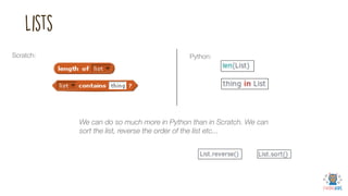 Looking at how Scratch and Python compare | PDF