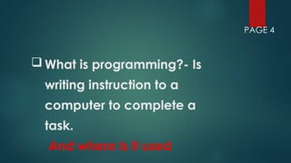 INTRODUCTION TO PROGRAMMING WITH SCRATCH | PPT