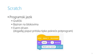 Scratch 3.0 - dizajniran za učenje programiranja (DORS/CLUC 2019) | PPTX