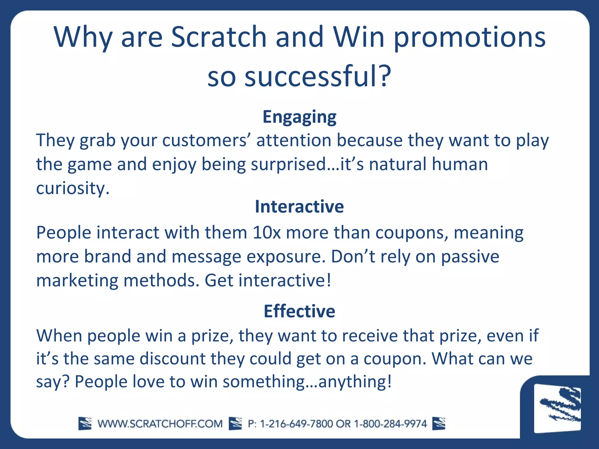 Try a Scratch and Win promotion! | PPT
