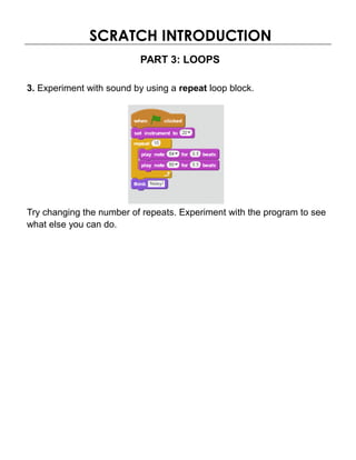 Coding Camp Day 4 Scratch Introduction Packet | PDF