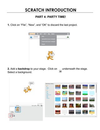 Coding Camp Day 4 Scratch Introduction Packet | PDF