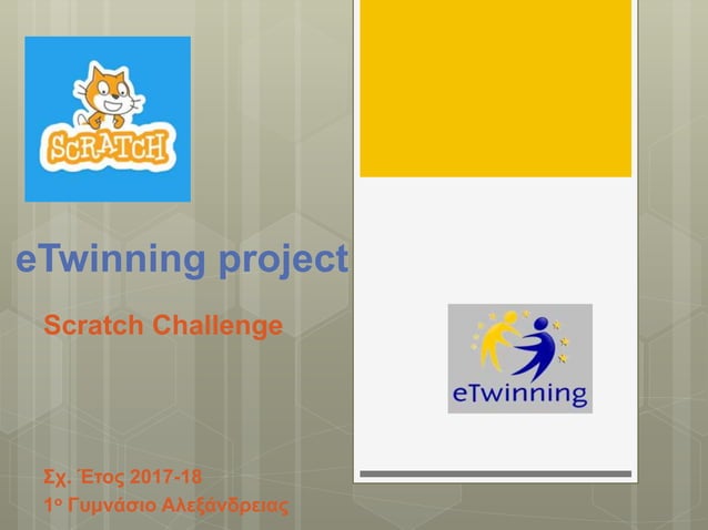 Etwinning project "Scratch challenge" presentation | PPTX