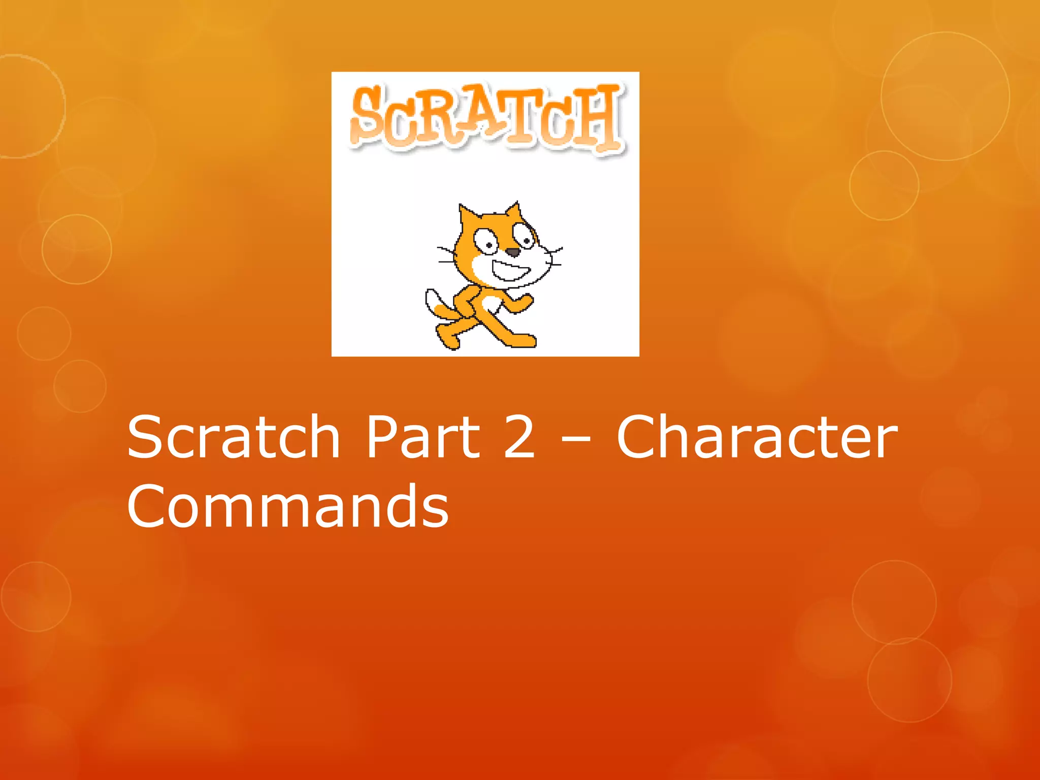 Scratch character commands | PPT