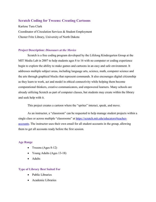 Scratch coding for tweens creating cartoons | PDF