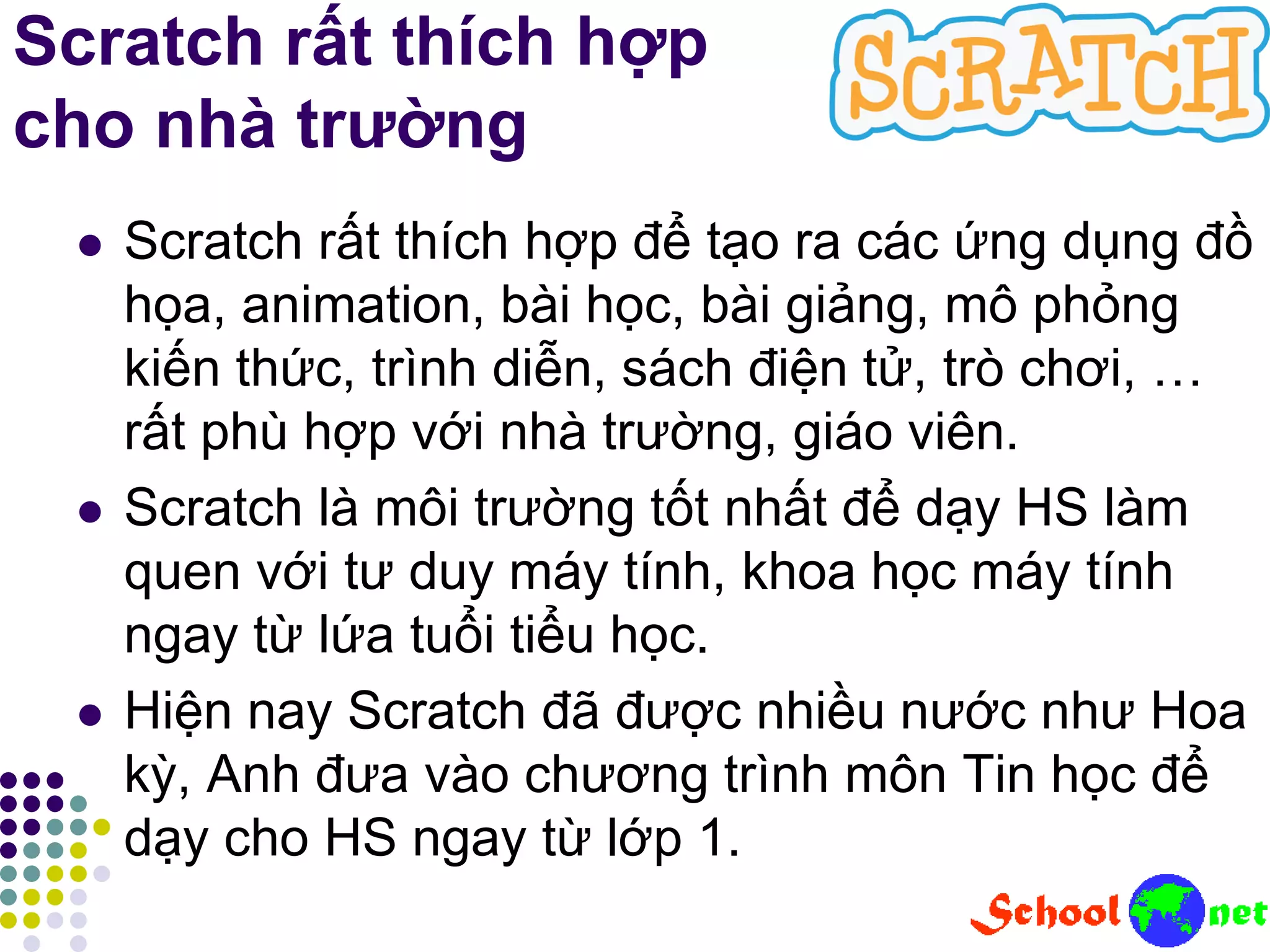 Slide bài giảng về lập trình Scratch dành cho GV | PPTX