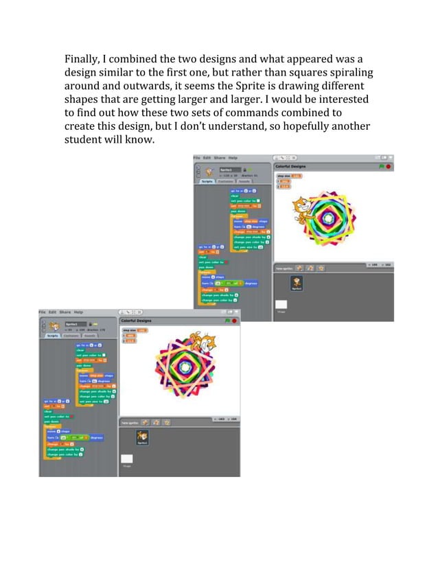 Scratch Design Explanations | DOCX | Drawing and Sketching | Arts and ...