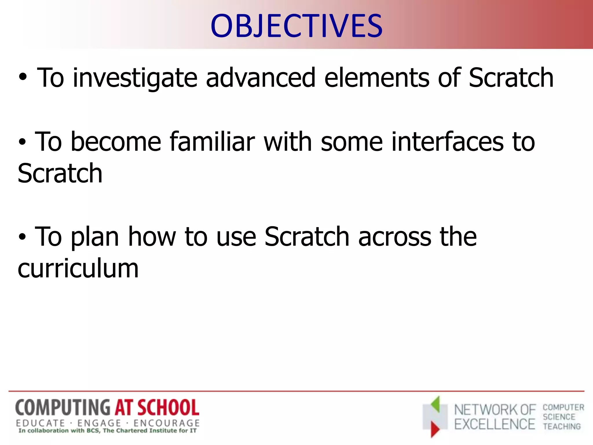 Scratch for intermediates course | PPT