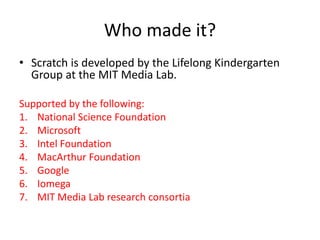 Scratch in education | PPT