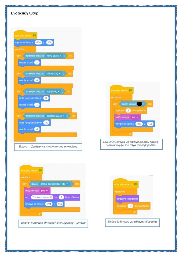 Scratch Φύλλο εργασίας: Λαβύρινθος | PDF