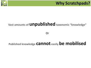 Scratchpads training course introduction | PPTX | Desktop Publishing | Computer Software and ...