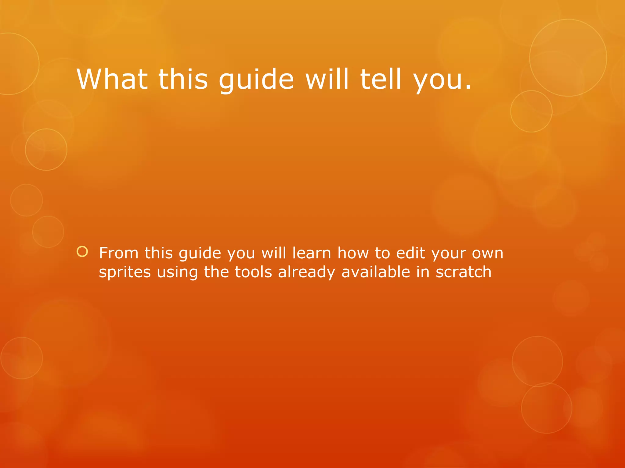 Scratch part 1 sprites | PPT